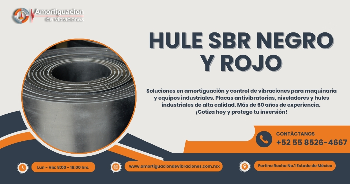 ᐉ Hule SBR Negro y Rojo en Rollos y Placas | GRUPO EVEREST